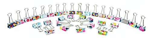 Cute Decorative Binder Clips - Best for Home and Office - Binds and Keeps Stack of Papers Fastened - Organize Papers Beautifully, Neat and in a Fun Way - Medium Size 1" - 32 Pack - Makes A Great Gift