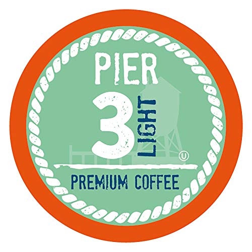 Pier 3 Light Roast Coffee Pods, Compatible with 2.0 K-Cup Brewers, 100 Count