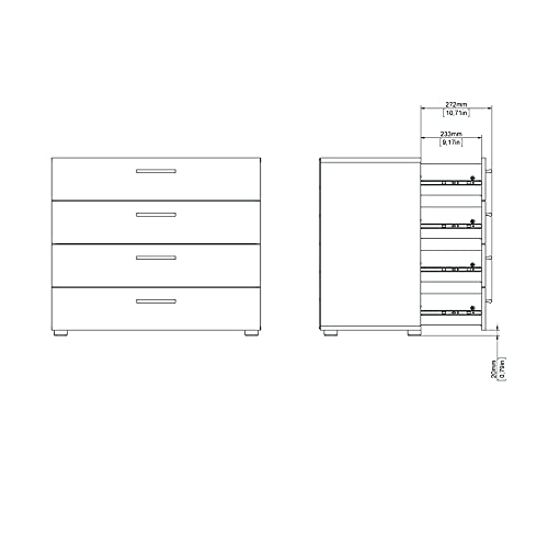 Tvilum Austin 4 Drawer Chest, White