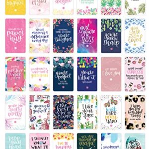 bloom daily planners Encouragement Card Deck - Cute Inspirational Quote Cards - Just Because Cards - Set of Thirty 2" x 3.5" Cards - Assorted Designs