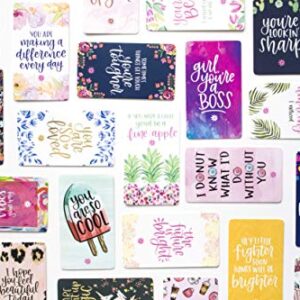 bloom daily planners Encouragement Card Deck - Cute Inspirational Quote Cards - Just Because Cards - Set of Thirty 2" x 3.5" Cards - Assorted Designs