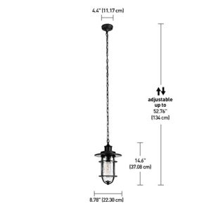 Globe Electric 44232 Turner Outdoor Pendant, Satin Black