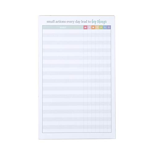 Erin Condren Designer Notepad - Daily Habit Tracker Notepad That Tracks Up to 26 Habits, 7 Days a Week. Portable to Take on Travel to Track Habits. Color Coded Days