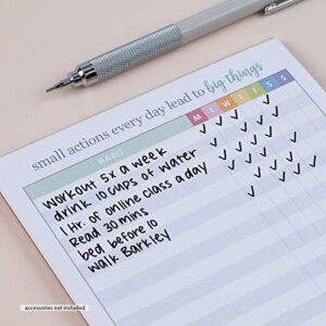 Erin Condren Designer Notepad - Daily Habit Tracker Notepad That Tracks Up to 26 Habits, 7 Days a Week. Portable to Take on Travel to Track Habits. Color Coded Days