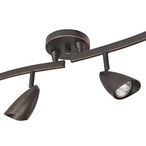 Globe Electric 59376 6-Light Adjustable S-Shape Track Lighting, Bronze Color, Oil Rubbed Finish, Bulbs Included, Track Ceiling Light, Ceiling Light Fixture, Home Improvement, Kitchen, Home Décor