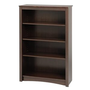 atlin designs 48" 4 shelf bookcase in espresso