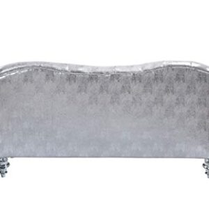 ACME Furniture Dixie Loveseat, Metallic Silver