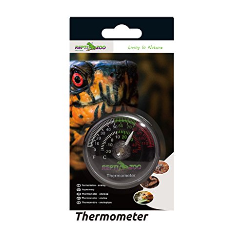 REPTI ZOO Reptile Terrarium Thermometer,Dial Gauges Pet Rearing Box Thermometer Celsius and Fahrenheit