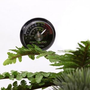 REPTI ZOO Reptile Terrarium Thermometer,Dial Gauges Pet Rearing Box Thermometer Celsius and Fahrenheit