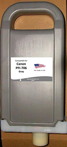 Non-OEM Compatible Canon PFI-706GY Cartridge- Gray - Grey