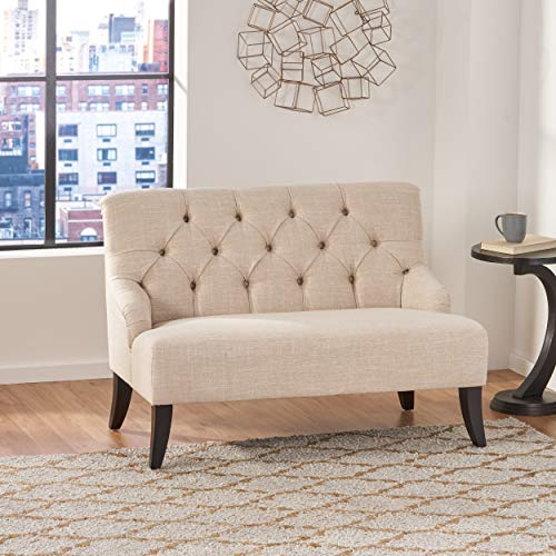 Christopher Knight Home Nicole Fabric Settee, Light Beige