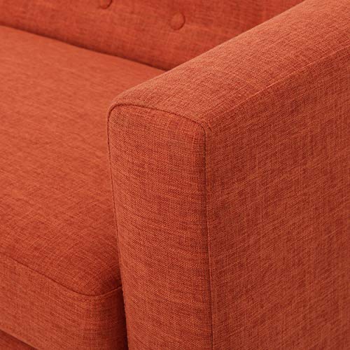 Christopher Knight Home Bridie Mid-Century Modern Loveseat, Muted Orange Fabric