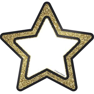 Carson Dellosa – Gold Glitter Stars Colorful Cut-Outs, Classroom Décor, 36 Pieces