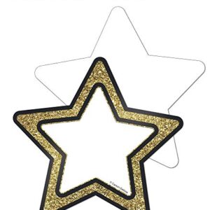 Carson Dellosa – Gold Glitter Stars Colorful Cut-Outs, Classroom Décor, 36 Pieces