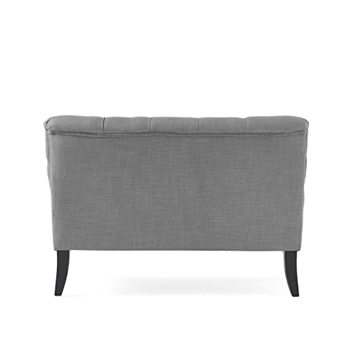 Christopher Knight Home Nicole Fabric Settee, Grey, L 44.25 x W 29.75 x H 30.5