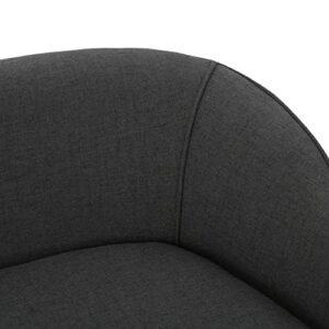 Christopher Knight Home Justine Fabric Loveseat, Dark Grey