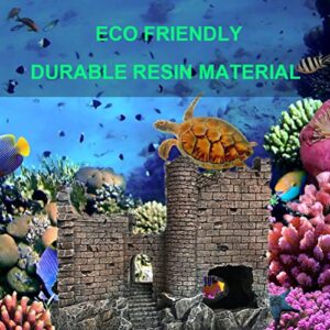 SLOCME Aquarium Ornaments Resin Castle Decorations - Fish Tank Supplies Accessories, Eco-Friendly Fish Tank Castle Aquarium Ornament