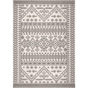 nuLOOM Kandace Tribal Indoor/Outdoor Area Rug, 5' 3" x 7' 6", Ivory