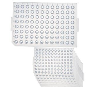 96-Well PCR Plate Silicone Cap, Silicone Sealing Mat for 96-Well PCR Plate, Non-sterile (Pack of 10)