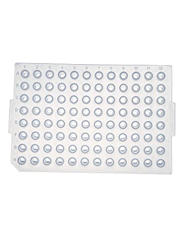 96-Well PCR Plate Silicone Cap, Silicone Sealing Mat for 96-Well PCR Plate, Non-sterile (Pack of 10)