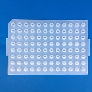 96-Well PCR Plate Silicone Cap, Silicone Sealing Mat for 96-Well PCR Plate, Non-sterile (Pack of 10)