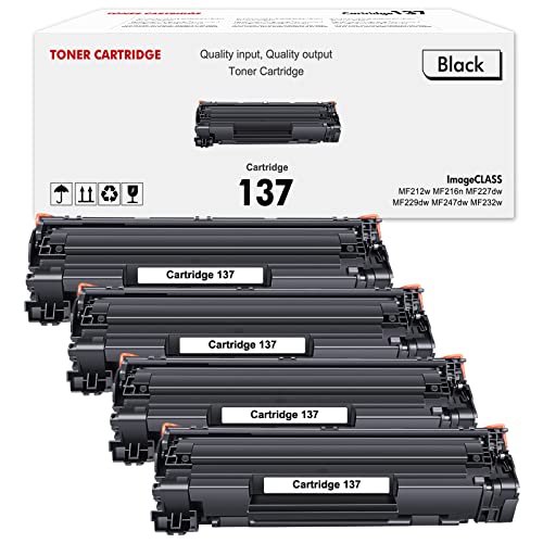 Arcon 4 Pack Compatible for Canon 137 Cartridge 137 CRG-137 Toner for Canon ImageClass MF236n MF227dw D570 MF229dw MF247dw LBP151dw Canon MF236n MF227dw D570 MF229dw MF247dw LBP151dw Printer Ink