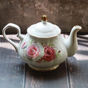 Jomop Teapot Handmade Ceramic Flowers (Rose)