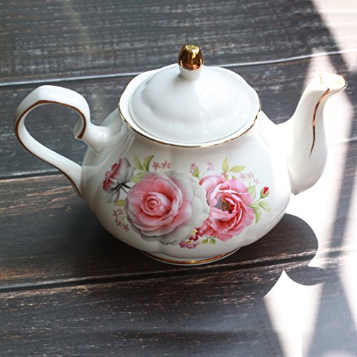 Jomop Teapot Handmade Ceramic Flowers (Rose)