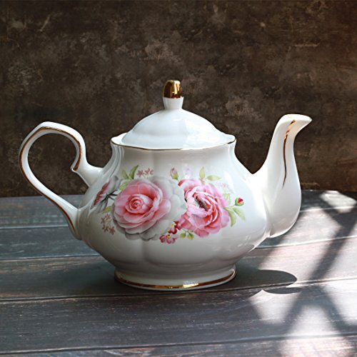 Jomop Teapot Handmade Ceramic Flowers (Rose)