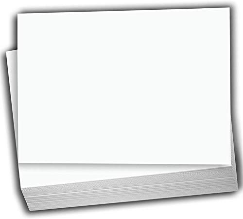 Hamilco White Cardstock Thick Paper - Blank Index Flash Note & Post Cards - Greeting Invitations Stationary 4 X 6" Heavy Weight 80 lb Card Stock for Printer - 100 Pack