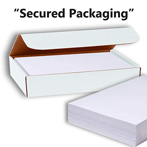 Hamilco White Cardstock Thick Paper - Blank Index Flash Note & Post Cards - Greeting Invitations Stationary 4 X 6" Heavy Weight 80 lb Card Stock for Printer - 100 Pack