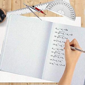 1InTheOffice Graph Composition Notebook, 9.75" x 7.5" Graph Paper Notebook, Black "2 Pack"