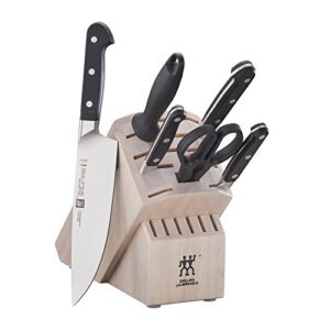 zwilling pro 7-pc knife block set - white