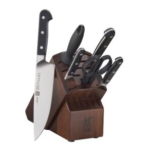 zwilling pro 7-pc knife block set - acacia