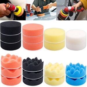 Polishing Pad,Augshy 31 Pcs 3 Inch Polishing Pad Kit,3 Inch Buffing Pads for Drill Adapter Car Auto Polisher