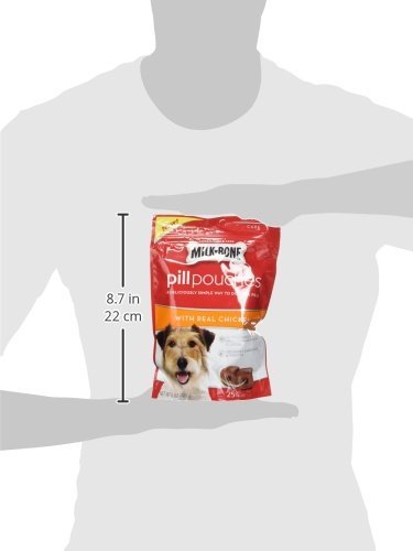 Milk - Bone Variety Pill Pouches with Real Chicken & Hickory Smoke Bacon Flavor – Each Pack 6 oz/Approx 25 Dog Treats