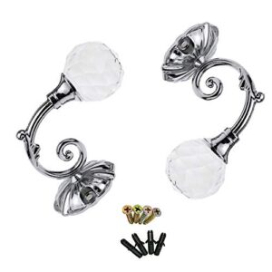 dahszhi drape hooks crystal curtain tiebacks hooks multi use wall coat hook - 2pcs