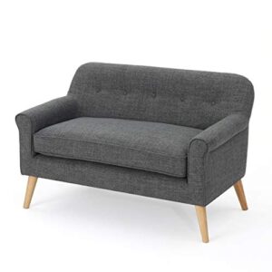 christopher knight home mariah mid-century modern loveseat, grey