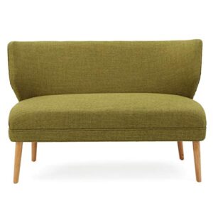 christopher knight home desdemona mid-century fabric loveseat, green