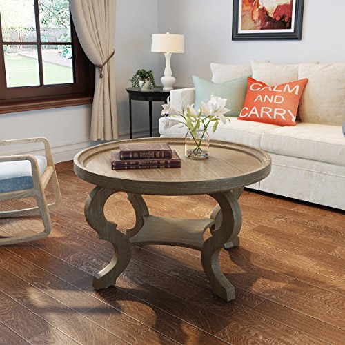 Christopher Knight Home Althea Faux Wood Circular Coffee Table, Nature