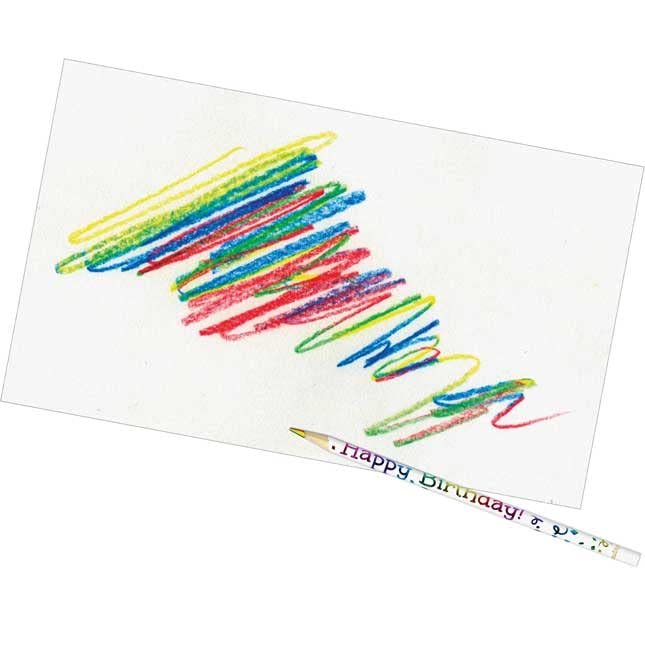 Really Good Stuff Happy Birthday Multi-Colored Pencils - 12 pencils