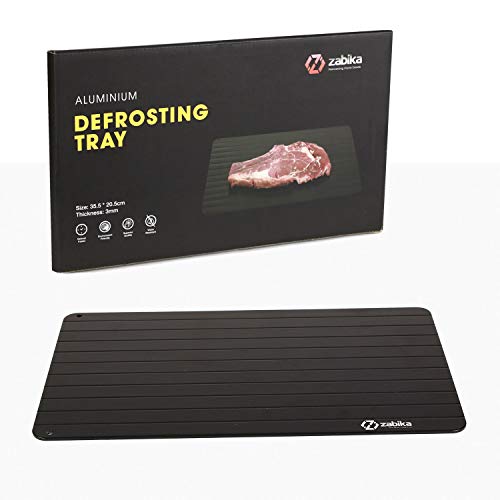 Defrosting Tray (Largest Size) for Rapid thaw - Best Kitchen thawing Tray - Safe to defrost Meat Frozen Food Pork chops, Lamb chops, Chicken, Fish - No Electricity Required