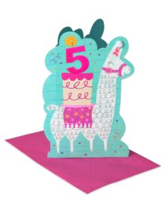 american greetings 5th birthday card (llama)