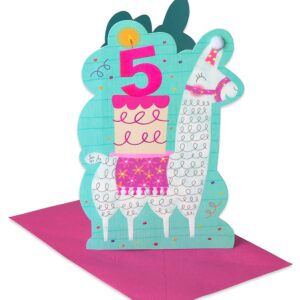 American Greetings 5th Birthday Card (Llama)