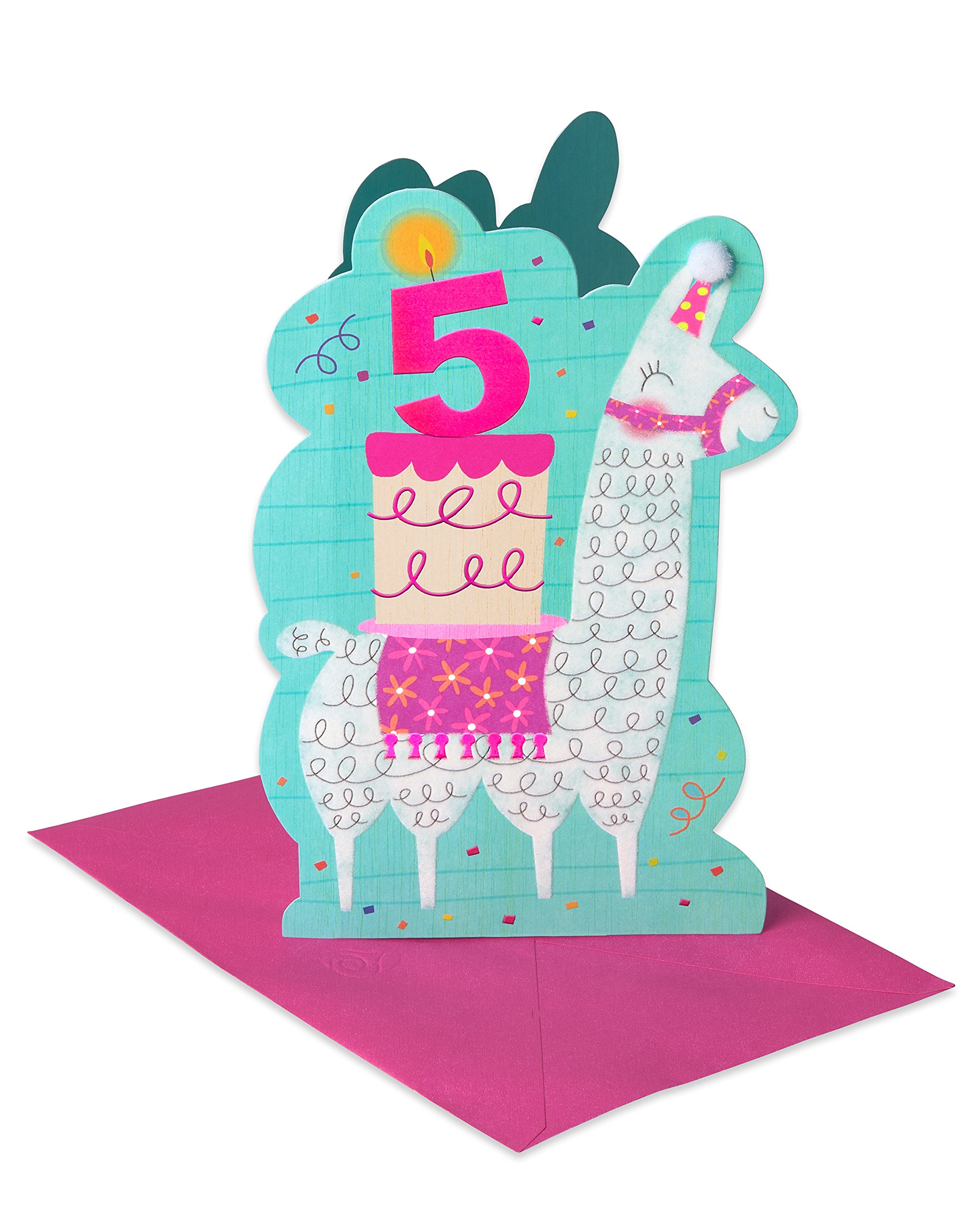 American Greetings 5th Birthday Card (Llama)