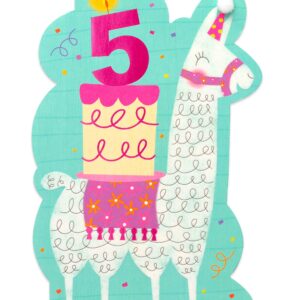 American Greetings 5th Birthday Card (Llama)