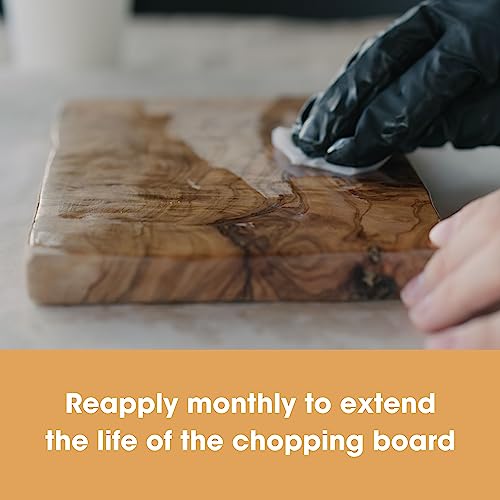 Furniture Clinic Natural Cutting Board Oil | Food Grade | for Wood, Stone, and Slate Butcher Blocks | Easy to Apply, Quick Drying, Tasteless, Odorless and Colorless | Clean, Restore, Protect (17oz/500ml)