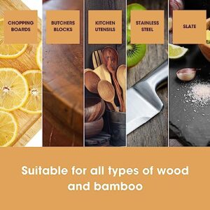 Furniture Clinic Natural Cutting Board Oil | Food Grade | for Wood, Stone, and Slate Butcher Blocks | Easy to Apply, Quick Drying, Tasteless, Odorless and Colorless | Clean, Restore, Protect (17oz/500ml)