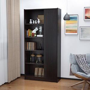 christopher knight home amelia mid-century faux wood bookcase, walnut finish