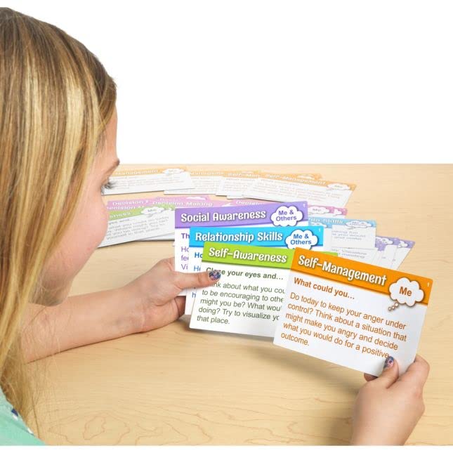 Mindfulness Activity Conversation Starter Cards for Kids- Behavior Help - Exercises to Build Emotional Resilience, Confidence, Positivity and Well-Being